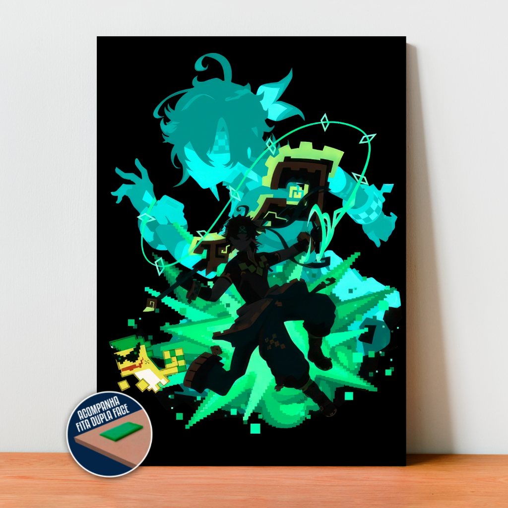 Quadro Placa Decorativa Kinichi Genshin Impact em MDF | 20x28cm ...