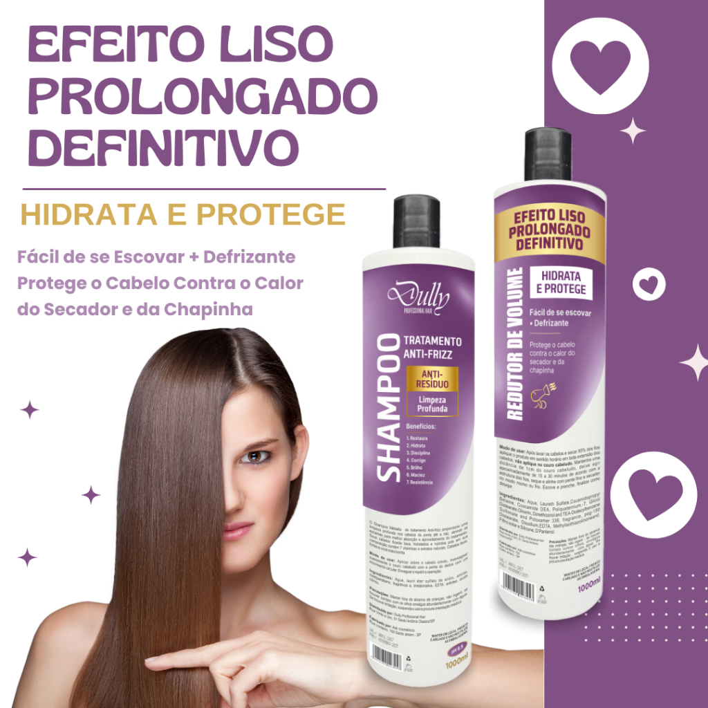 Kit Progressiva Redutor Volume Efeito Prolongado Profissional | Shopee ...