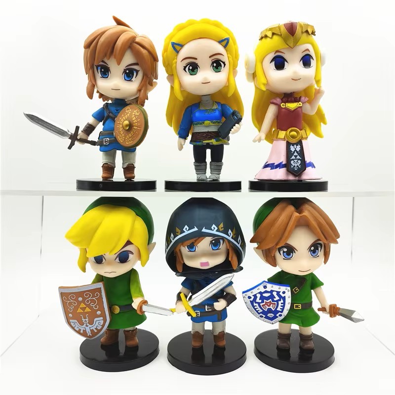 Kit 6 Miniaturas The Legend of Zelda 10cm – PVC Premium Action Figure ...