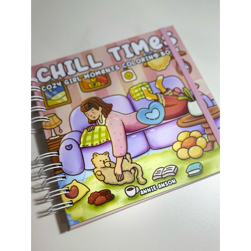 Livro de colorir capa dura tamanho 18x18cm - Chill Times - Annie Anson ...