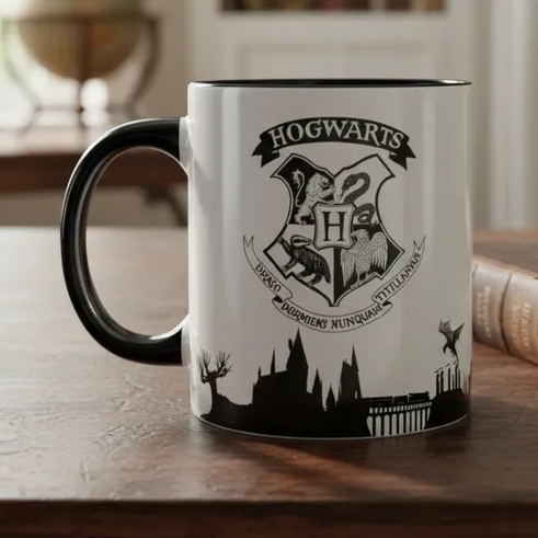 Caneca Harry Potter A Magia De Hogworts Vila Hosmeade Sonserina / lufa ...