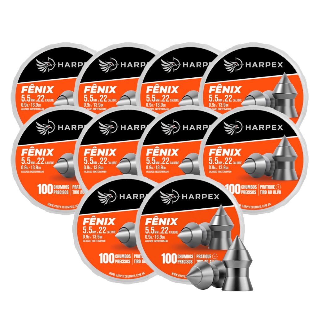 Kit 10 Chumbinhos Fênix 5.5mm 100 un/cd - Harpex | Shopee Brasil
