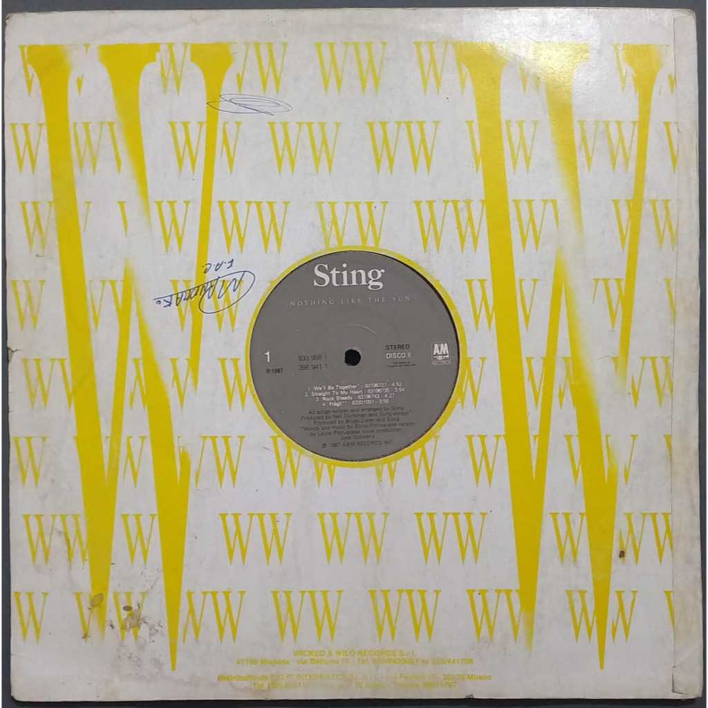 Disco de Vinil LP Sting Nothing Like The Sun (DISCO II) | Shopee Brasil
