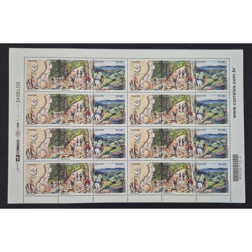 Folha do selo turismo nacional, estrada real de 2005 RHM C2623 | Shopee ...