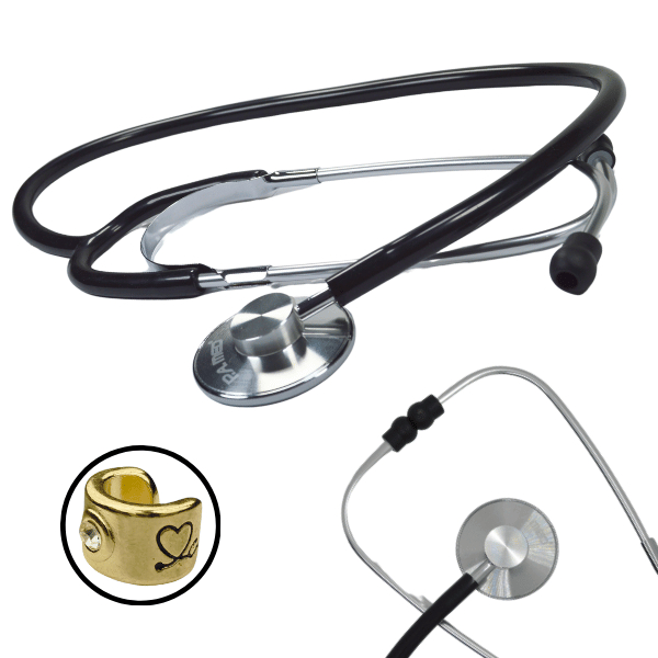 Estetoscópio Esteto Simples Adulto Cardiopulmonar Cardíaco Pulmonar ...
