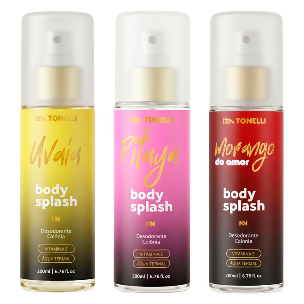 Body Splash Feminino 200ml Desodorante Corporal Alta Fixação Projeção ...
