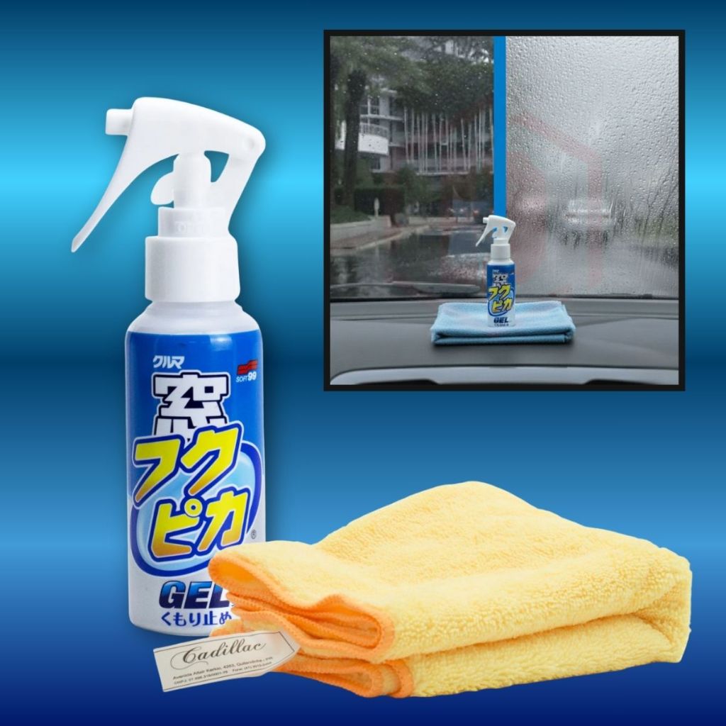 Kit Antiembacante Gel Para Vidros SOFT99 80ml + Pano Cadillac | Shopee ...