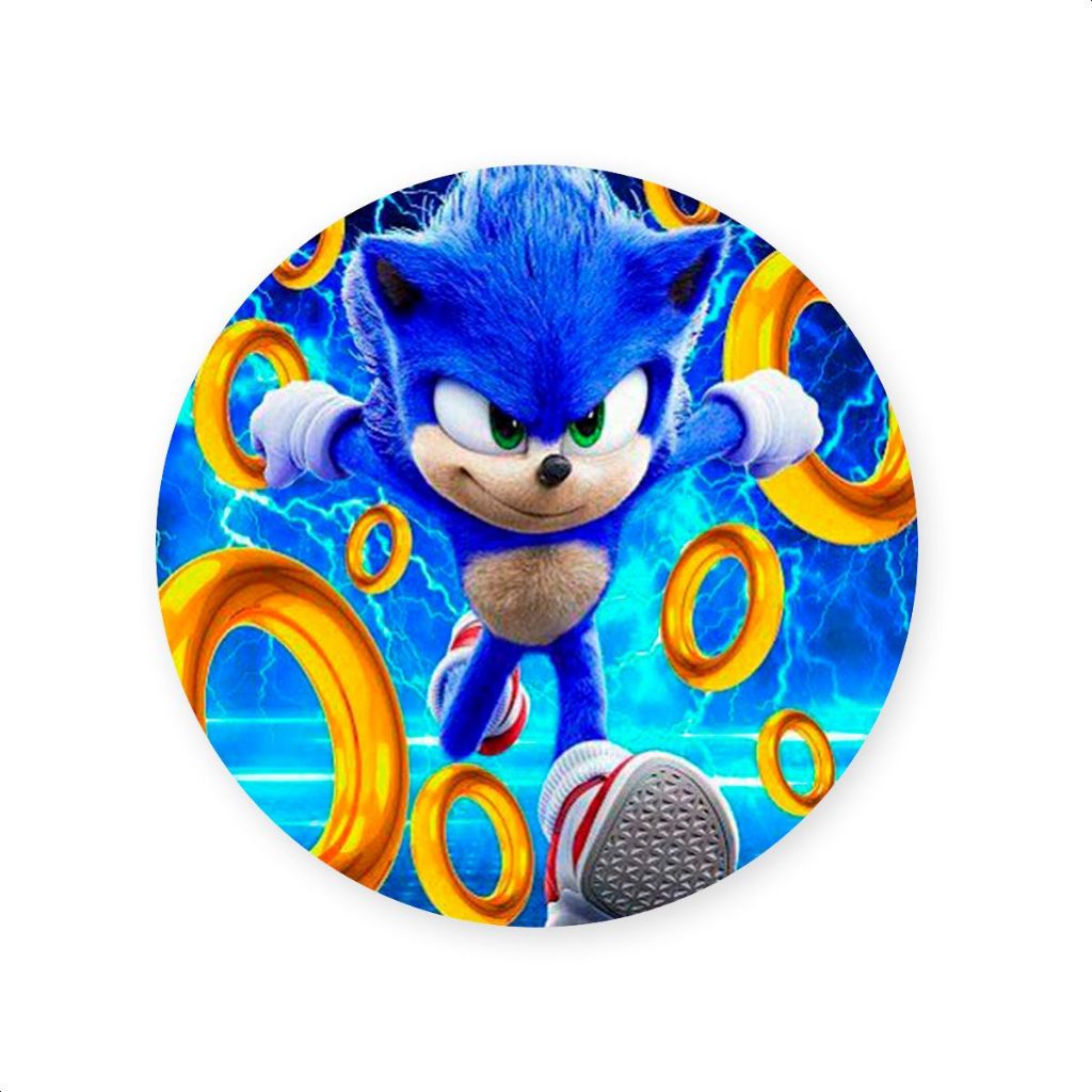 Painel Redondo Mini Sonic Sublimado 50x50 | Shopee Brasil