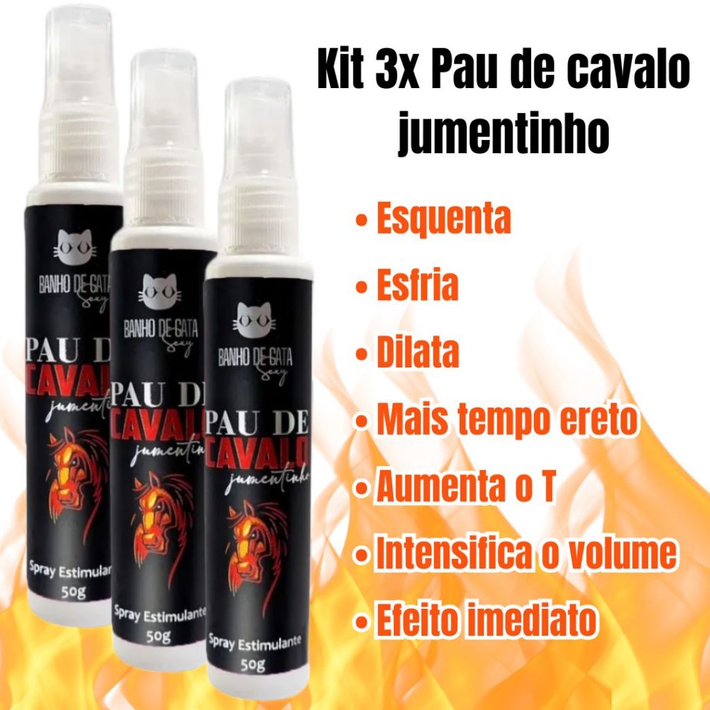 KIT 3X GEL RET@RDANTE MASCULINO P@U DE CAVALO LUBRIFICA E DILAT ...