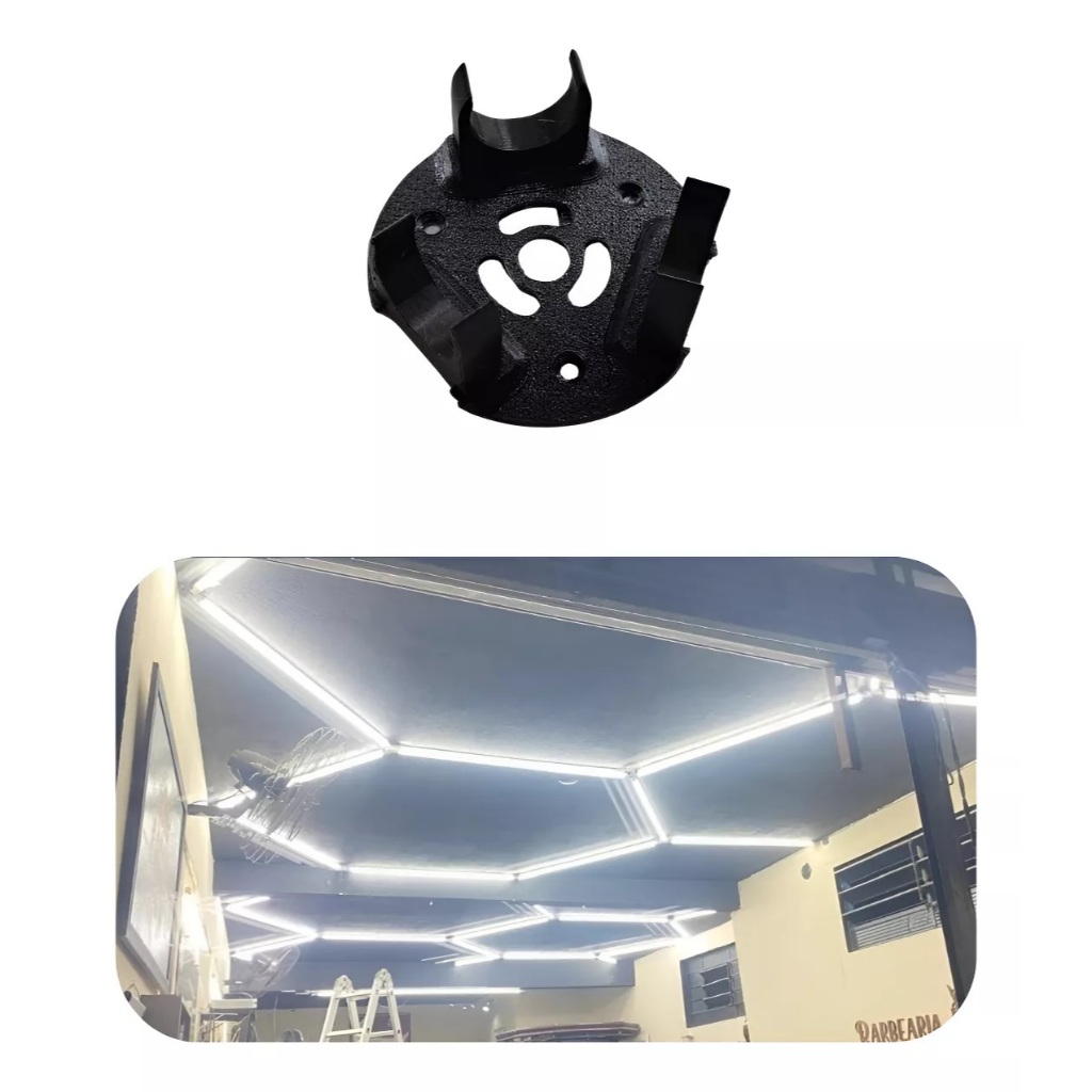 70 Suporte Lâmpada Hexagonal Colmeia Tubular Led T8 | Shopee Brasil