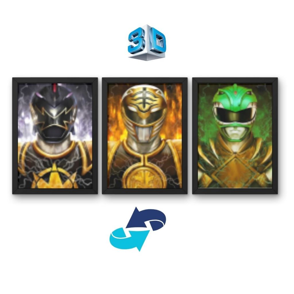 Quadro 3D Power Rangers | Shopee Brasil
