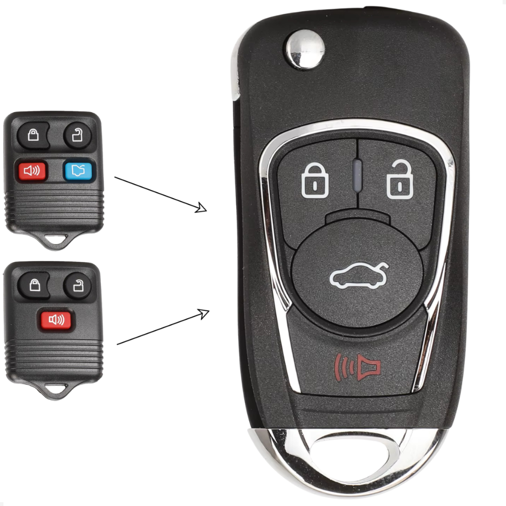 Chave Canivete Alarme Ford Fiesta Ecosport 2009 2010 2011 2012 2013 ...