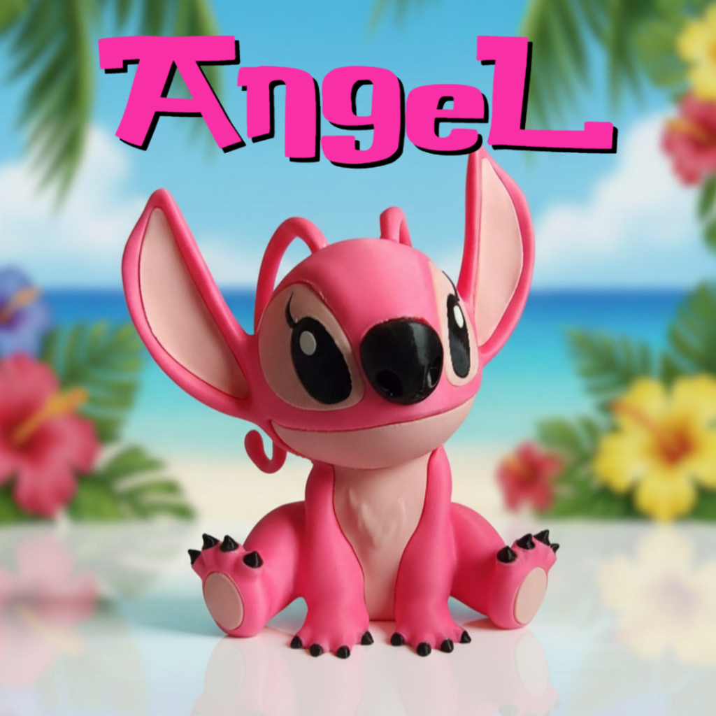 Angel Action Figure Impressão 3D | Namorada do Stitch | Boneco ...