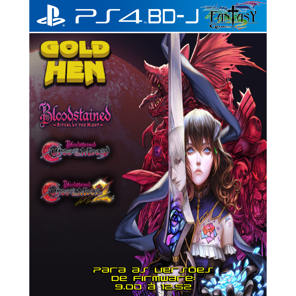 Disco Desbloqueio PS4 BD-J !ATUALIZADO! FW9.00-12.52 Bloodstained ...