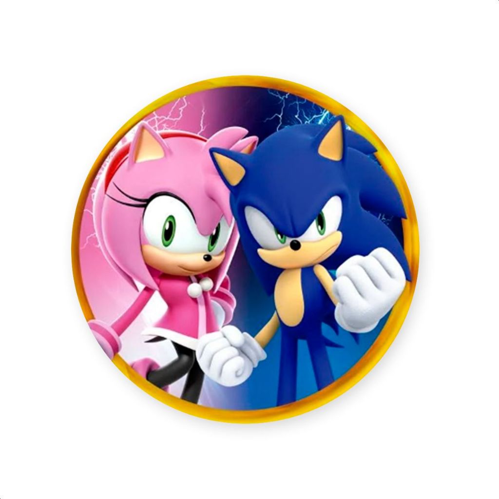 Painel Redondo Mini Sonic Sublimado 50x50 | Shopee Brasil