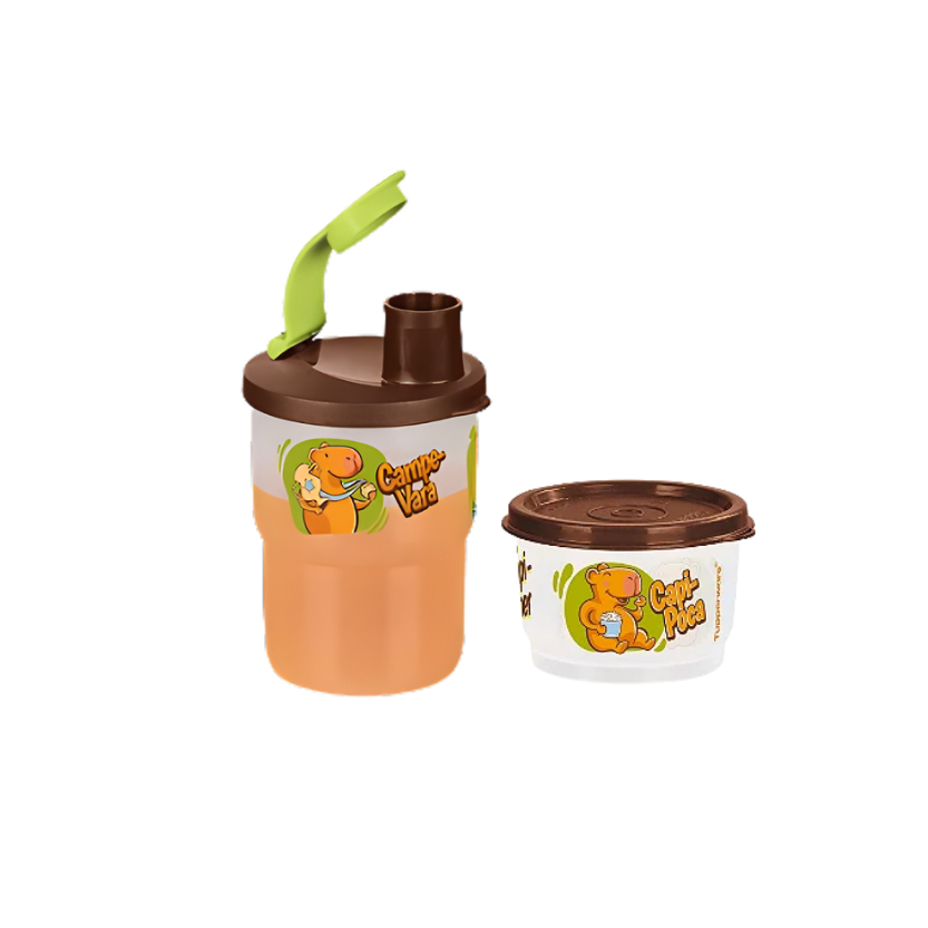 Kit capivara tupperware Copo + Potinho | Shopee Brasil