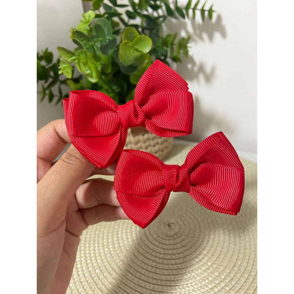 Parzinho de laços simples infantil cores Variadas. Par de presilha ...