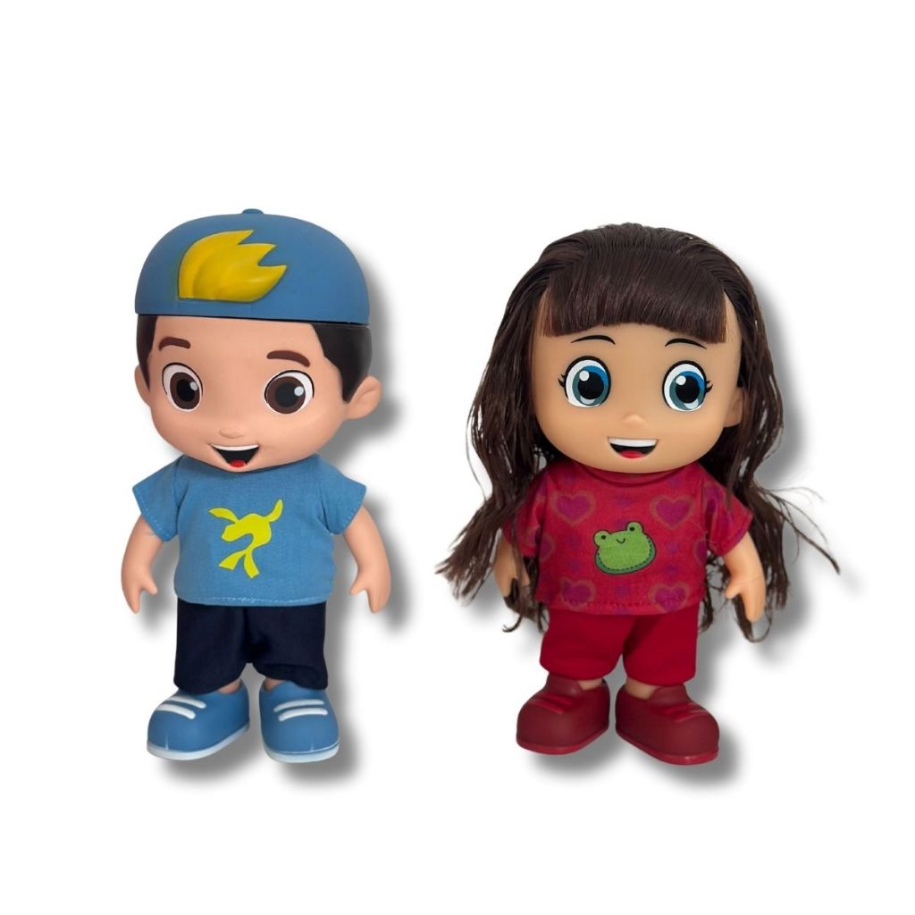 Kit Dois Bonecos Lucas Neto E Gi Articulados Com 1 Frases Animadas ...