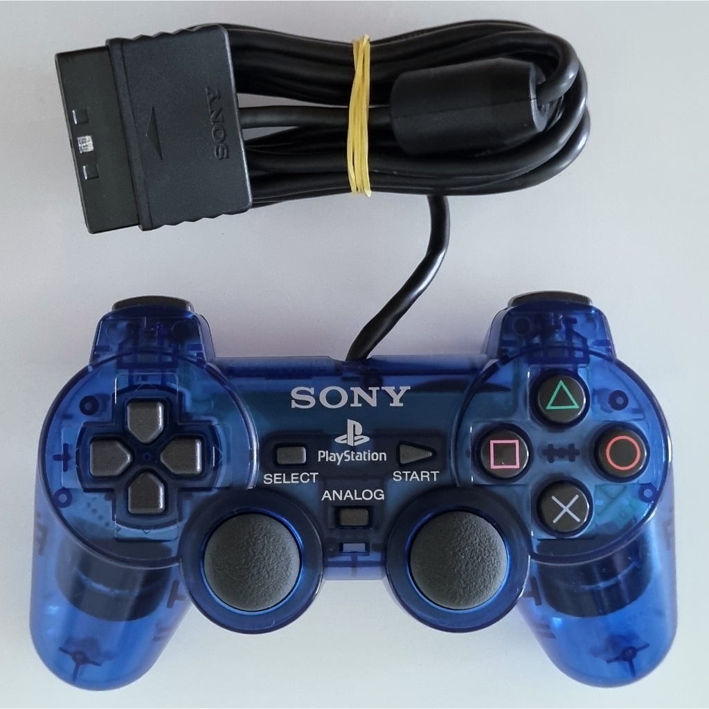 Controle PS2 Ocean Blue Serie A Original | Shopee Brasil