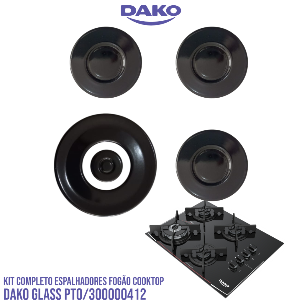 KIT ESPALHADORES FOGÃO DAKO COOKTOP 4 BOCAS 100% ORIGINAIS | Shopee Brasil