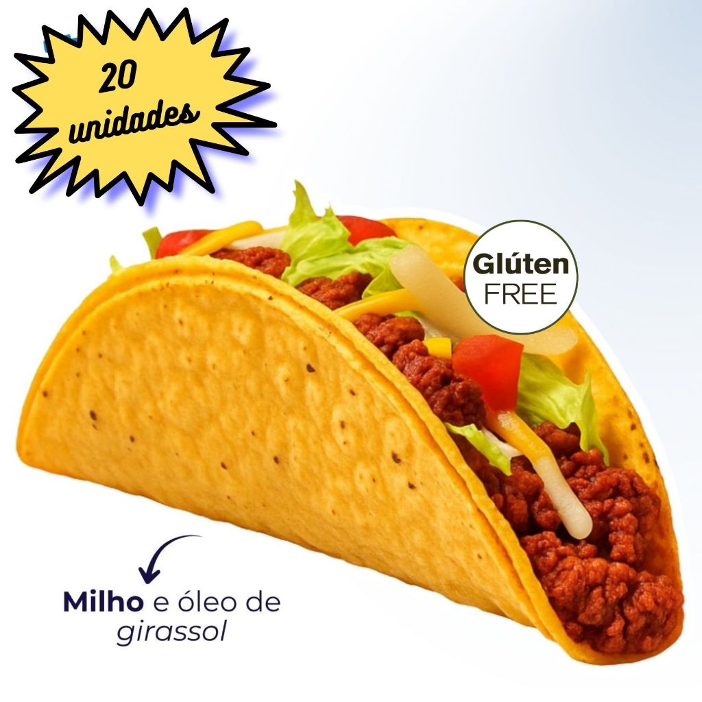 Tortilha De Milho Em Formato De Taco Shells Mexicano Sequóia - 20 ...
