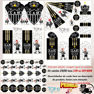 Kit de Lembrancinhas Personalizadas com 170/85 itens TEMA: ATLETICO ...
