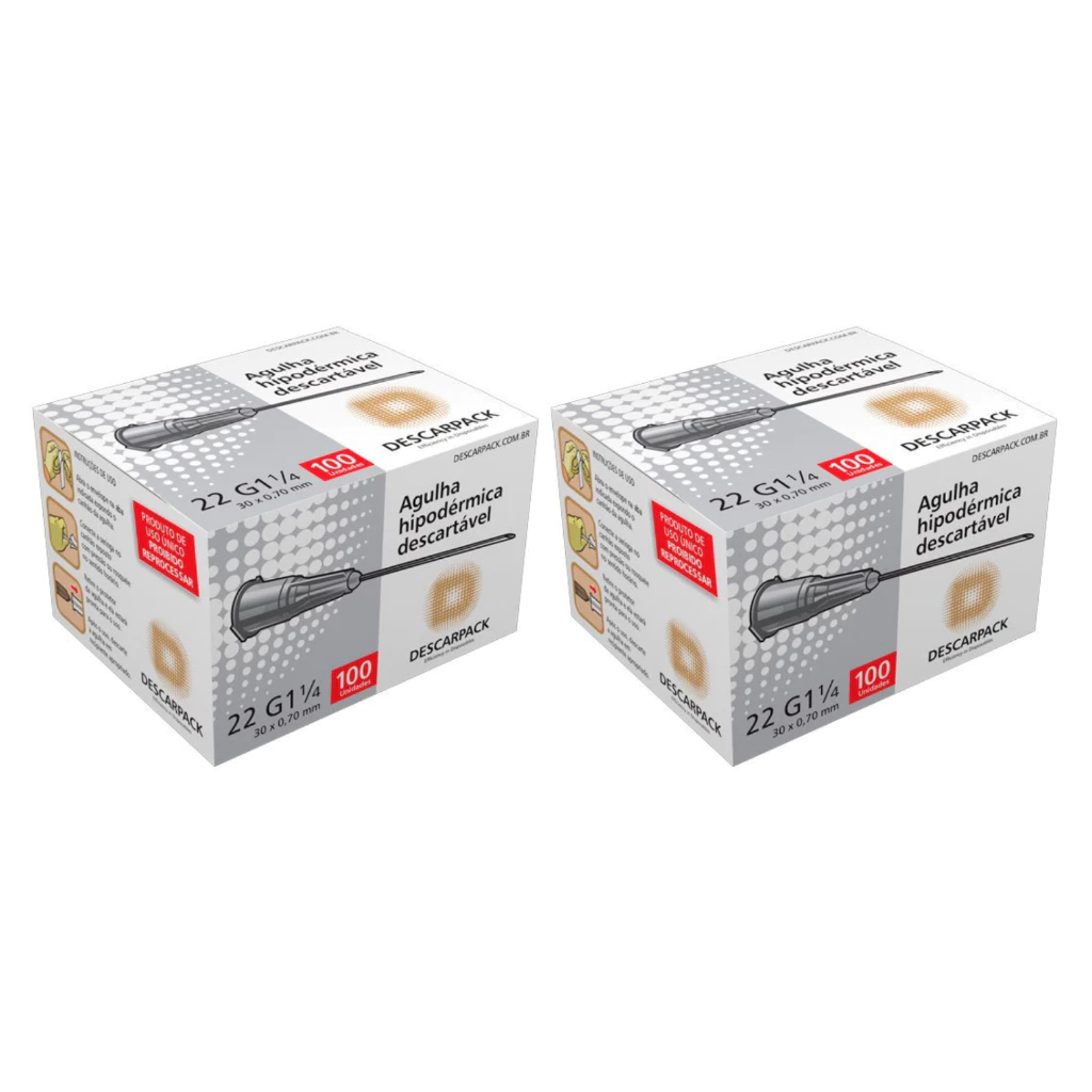 Agulha HiPodérmica Desc. 30x0,70mm Descarpack Kit c/200un | Shopee Brasil