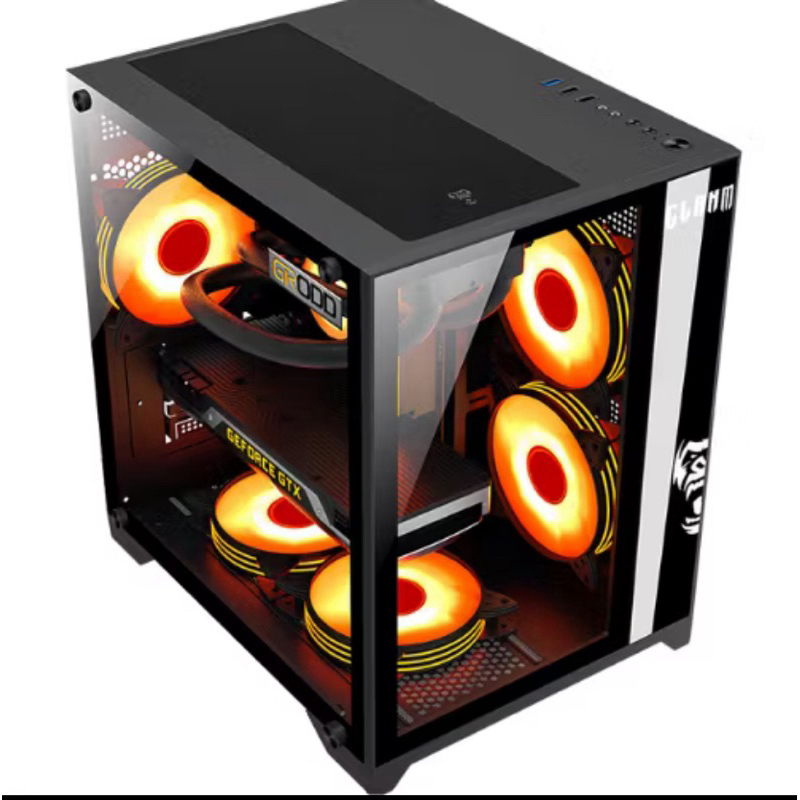 GABINETE GAMER SNOW BRANCO OU PRETO GRODD | LATERAL DE VIDRO - AQUÁRIO ...