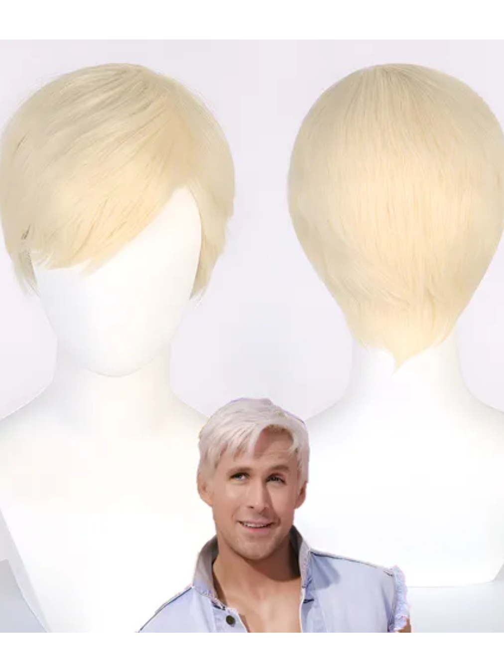 Peruca Barbie Ken Filme Cosplay Real Barbie Ken Filme | Shopee Brasil