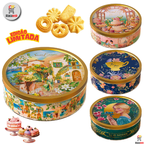 Lata Biscoito Decorativa Bolachas Amanteigadas Danish Butter Cookies ...
