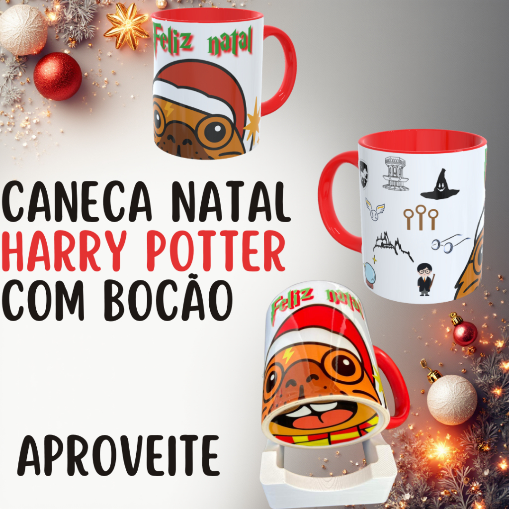 CANECA CAPIVARA FELIZ NATAL HARRY POTTER | Shopee Brasil