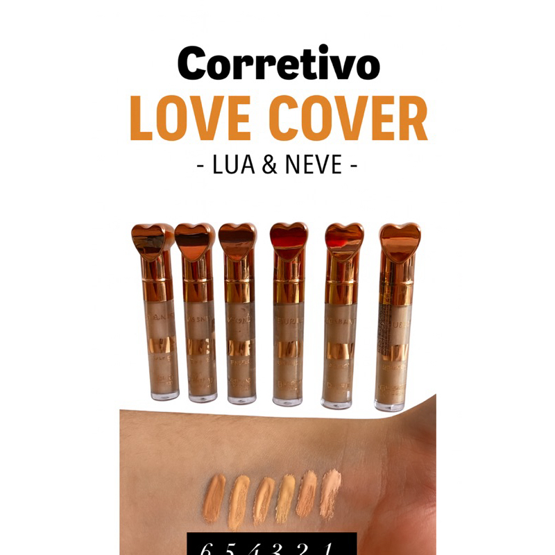 Corretivo Love Cover Lua & Neve – Alta Cobertura, Longa Duração, Várias ...