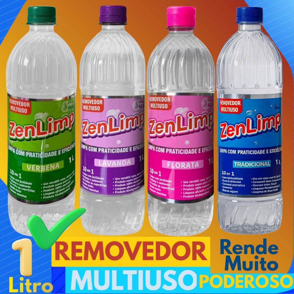 Removedor Multiuso Limpeza Profunda e Brilho Ideal Para Piso, Cozinha e ...