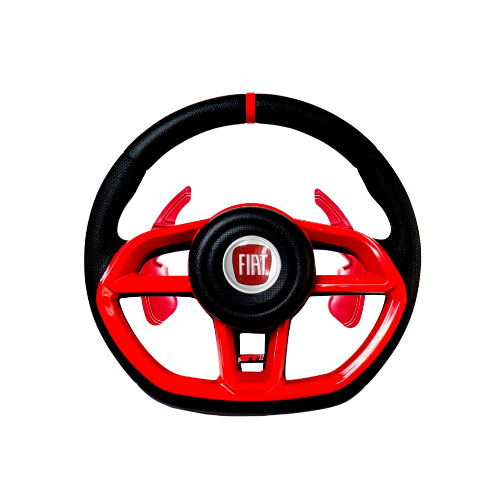 Volante Esportivo Gti Paddle Shift Prata Emblema Logo Preto Italia Uno ...