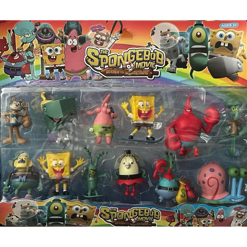 Kit Bonecos Miniaturas Bob Esponja Patrick Siriguejo Sandy Miniatura ...