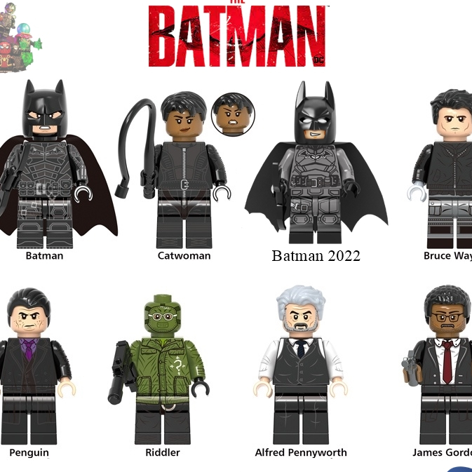 Batman Minifigure Alfred Bruce Wayne Mulher g Catwoman Riddler charada ...