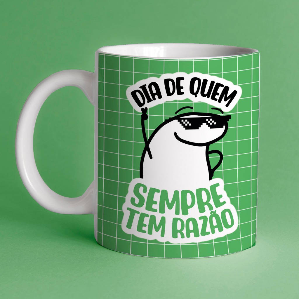 CANECA PORCELANA MEME FLORK | Shopee Brasil