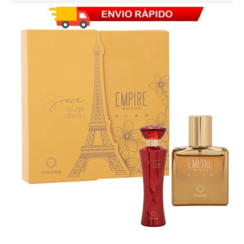Kit Presente Mini Grace Rouge E Empire Glam Hinode 25ml Cada | Shopee Brasil