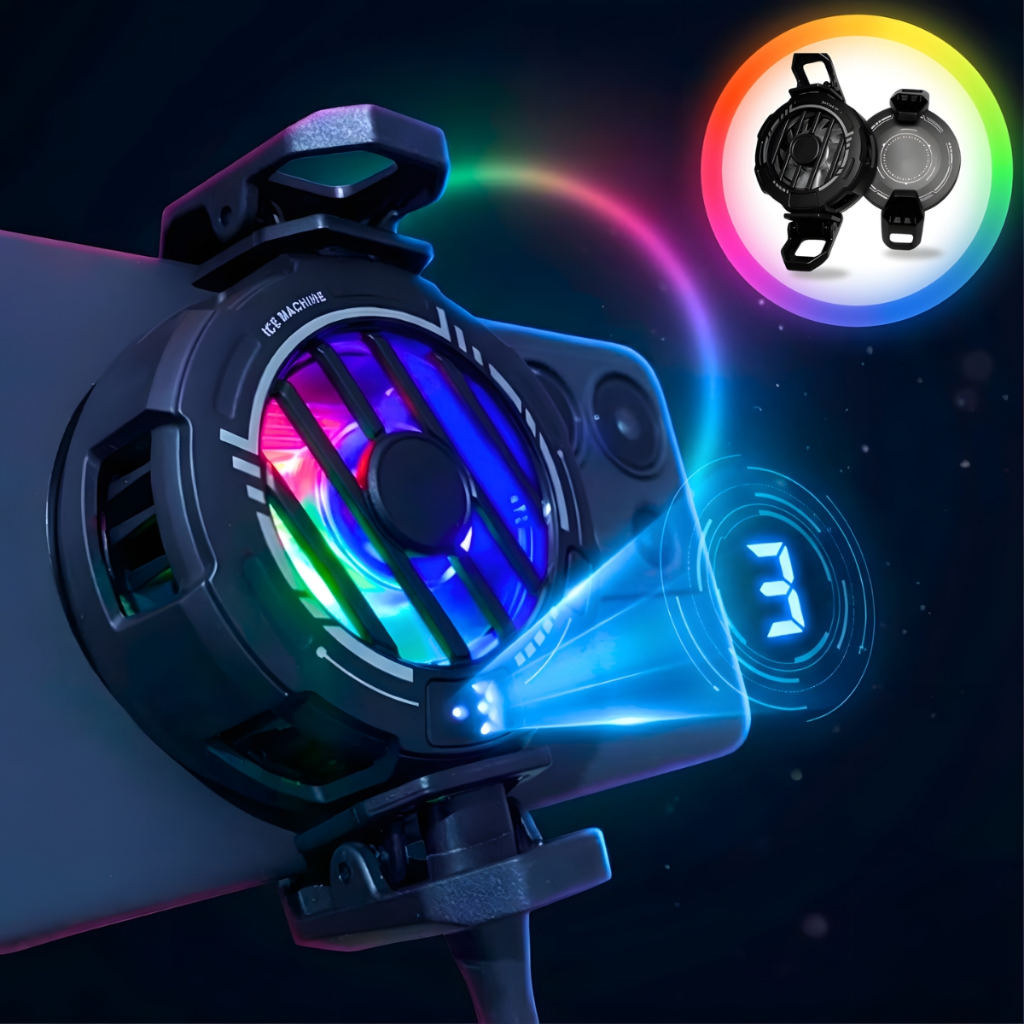 Cooler celular Gamer RGB Resfriador Mobile Placa Peltier Culer LED ...