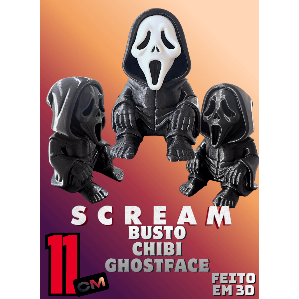 Busto Chibi Ghostface Pânico Scream 11CM | Shopee Brasil