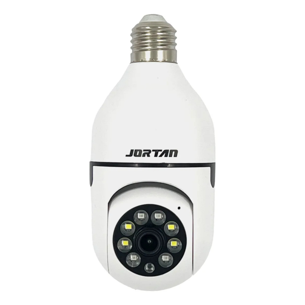 Câmera Lâmpada IP WiFi Giratória 355º Full HD Jortan JT-8177 | Shopee ...