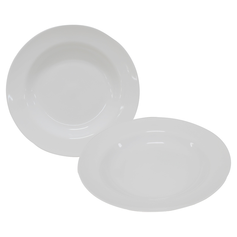 Kit Prato Redondo 25cm Fundo Melamina Branco c/ 10 und Bestfer | Shopee ...