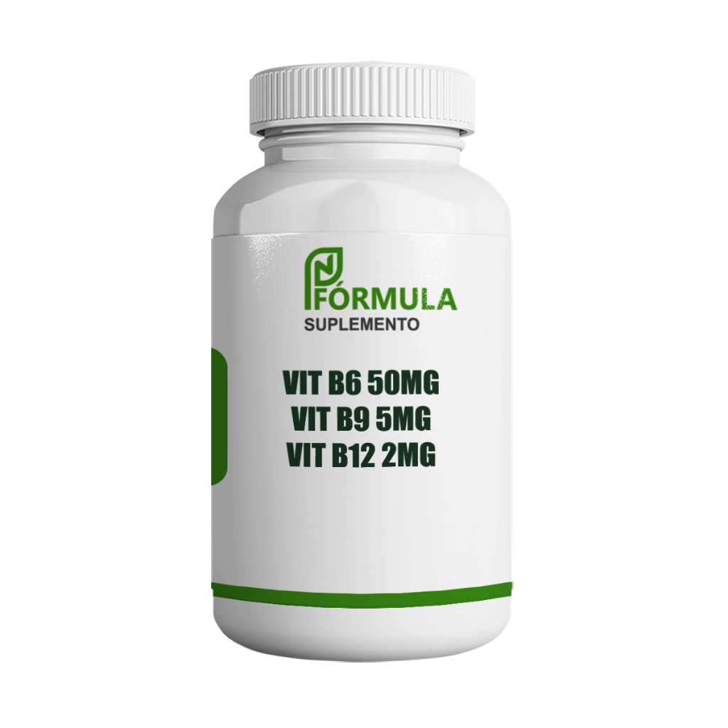 Vit B6 50mg + Vit B9 5mg + Vit B12 2mg 120 cps | Shopee Brasil