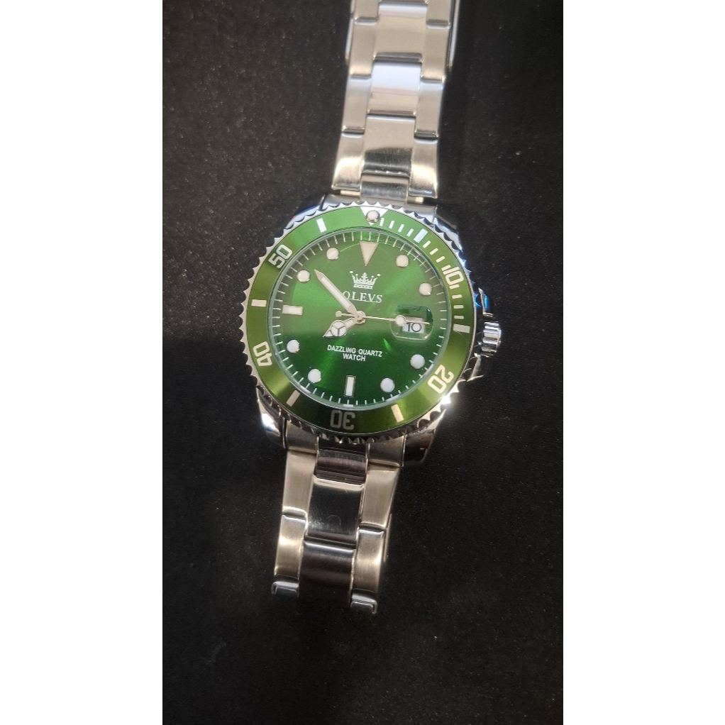 Relógio Masculino Olevs Submariner Verde Green Dial | Shopee Brasil