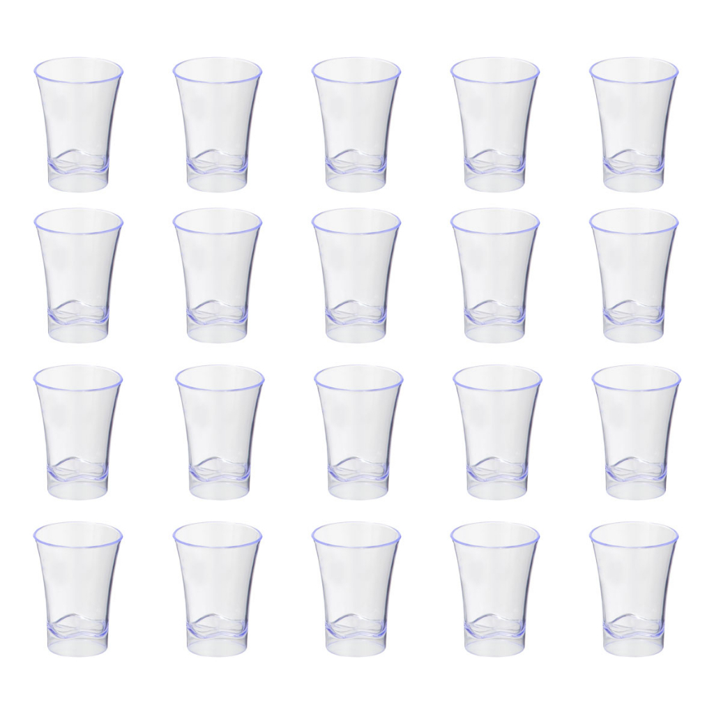 Kit 20 Copos Acrilico Shot Dose Bebida Cachaça Tequila Vodka. | Shopee ...