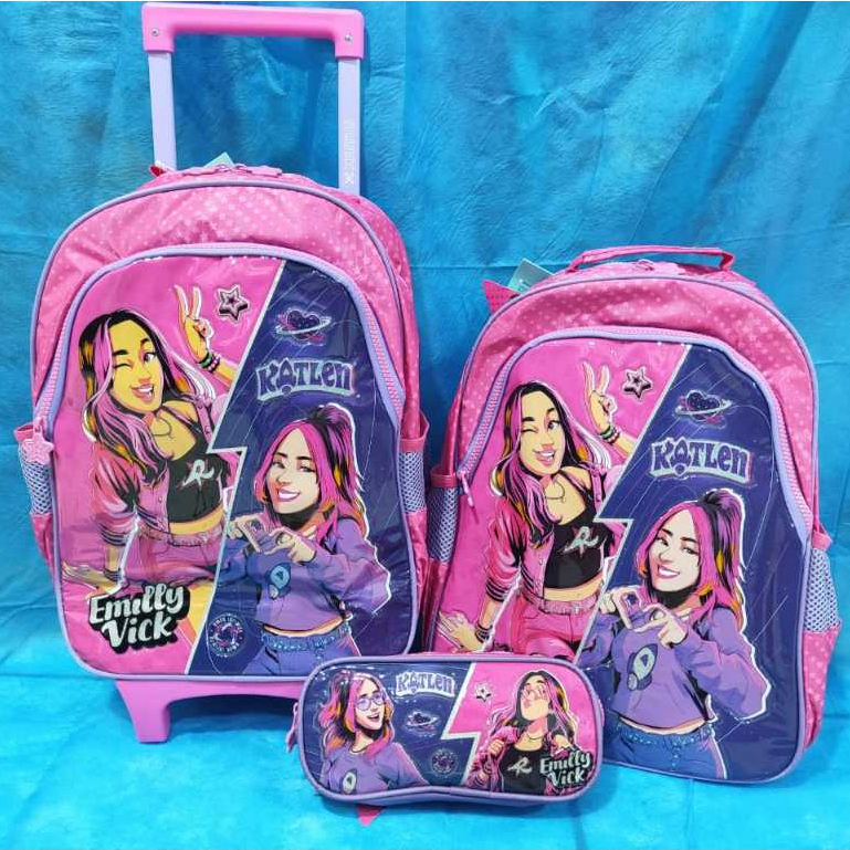 KIT MOCHILA RODINHAS / COSTAS EMILY VICK - XERYUS | Shopee Brasil