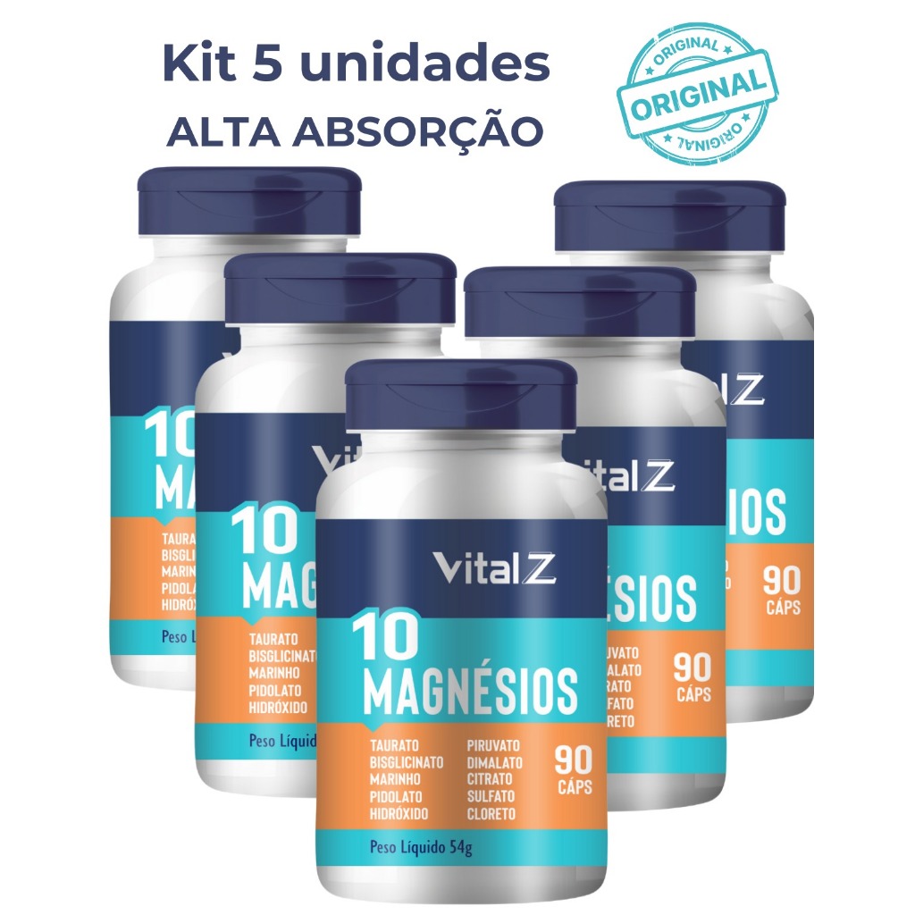 KIT 10 MAGNÉSIOS VITAL Z 10 EM 1 1800MG | Shopee Brasil