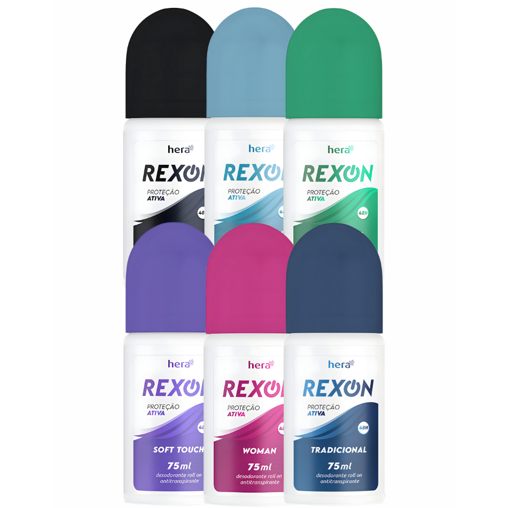 Desodorante Roll-on Rexon Proteção Ativa 48H 75ml Hera | Shopee Brasil