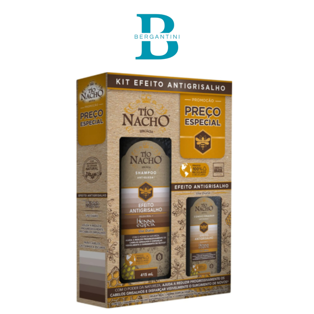 Kit Tio Nacho Antigrisalho Shampoo 415ml+ Condicionador 200ml | Shopee ...
