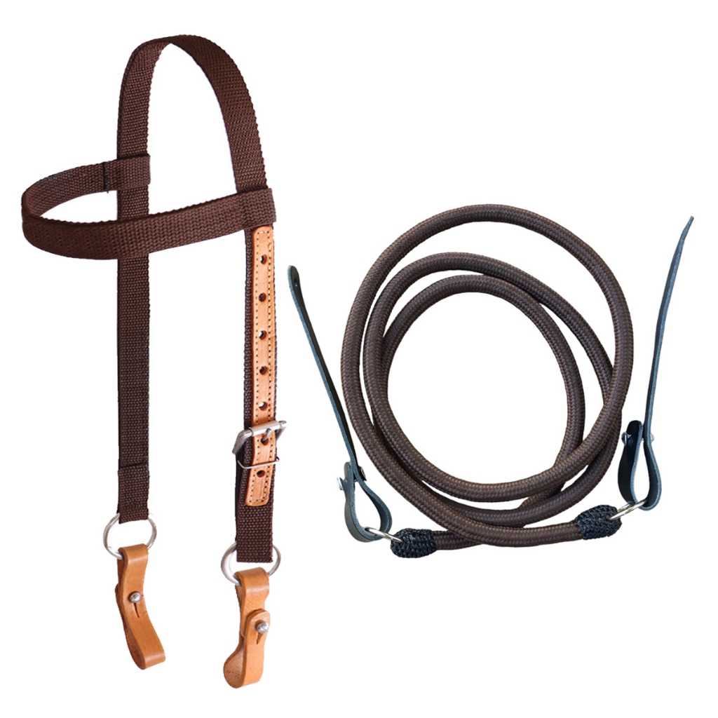 JOGO DE CABEÇADA DE FITA NYLON COM RÉDEA PARA CAVALOS MULAS ÉGUAS ...